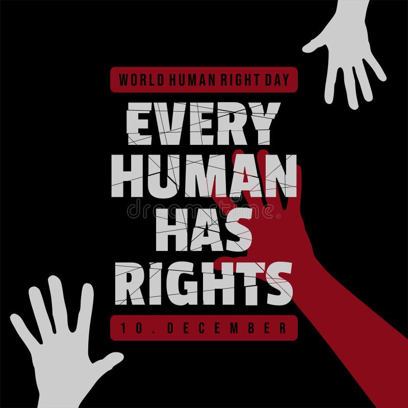 World Human Rights Day stock vector. Illustration of equality - 202281610