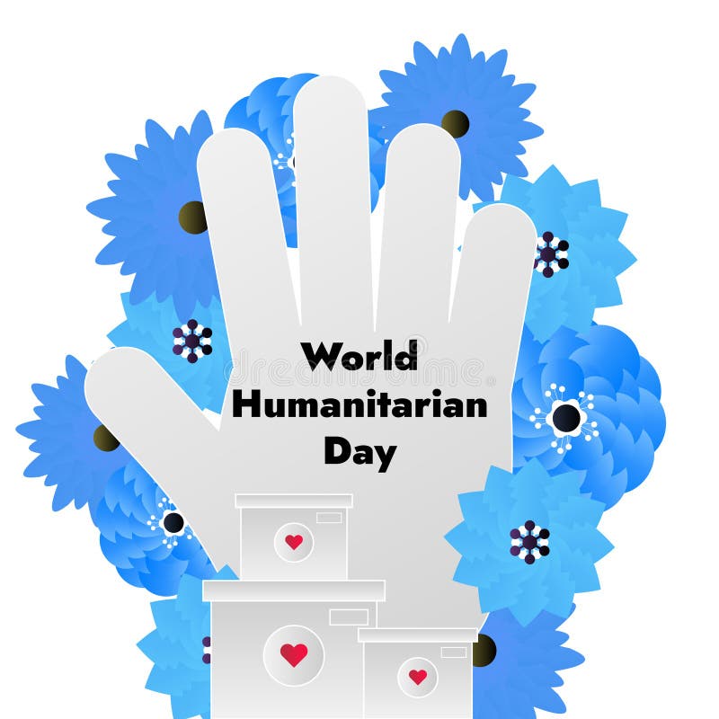 World Humanitarian Day Flat Cartoon Vector Illustration Stock Vector ...
