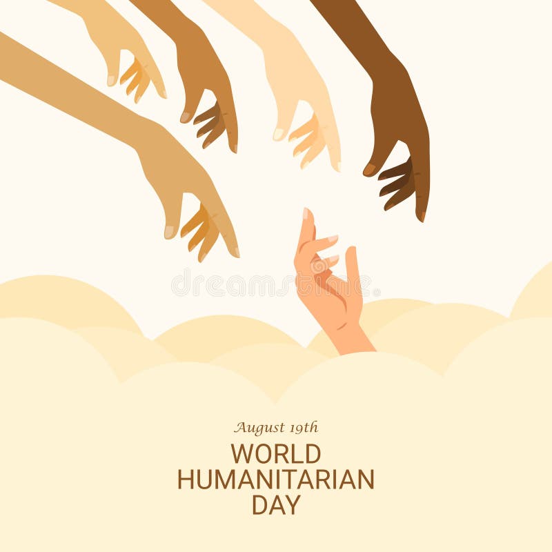 World Humanitarian Day Poster Template Vector Stock Vector ...