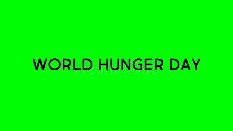World Hunger Day Text Green Screen Animated Video Stock Footage - Video ...