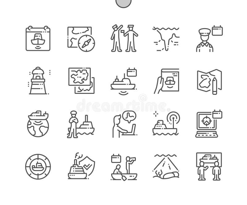 World Hydrography Day Well-crafted Pixel Perfect Vector Thin Line Icons ...