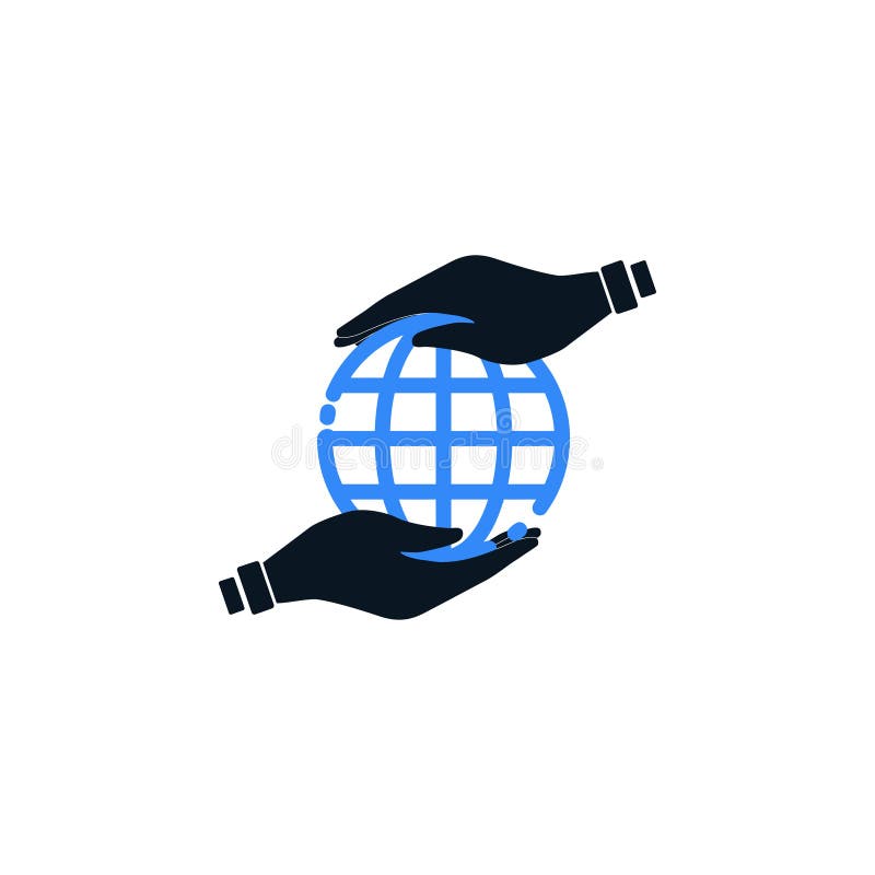 World, Hand, Globe on Hand Icon Stock Vector - Illustration of abstract ...