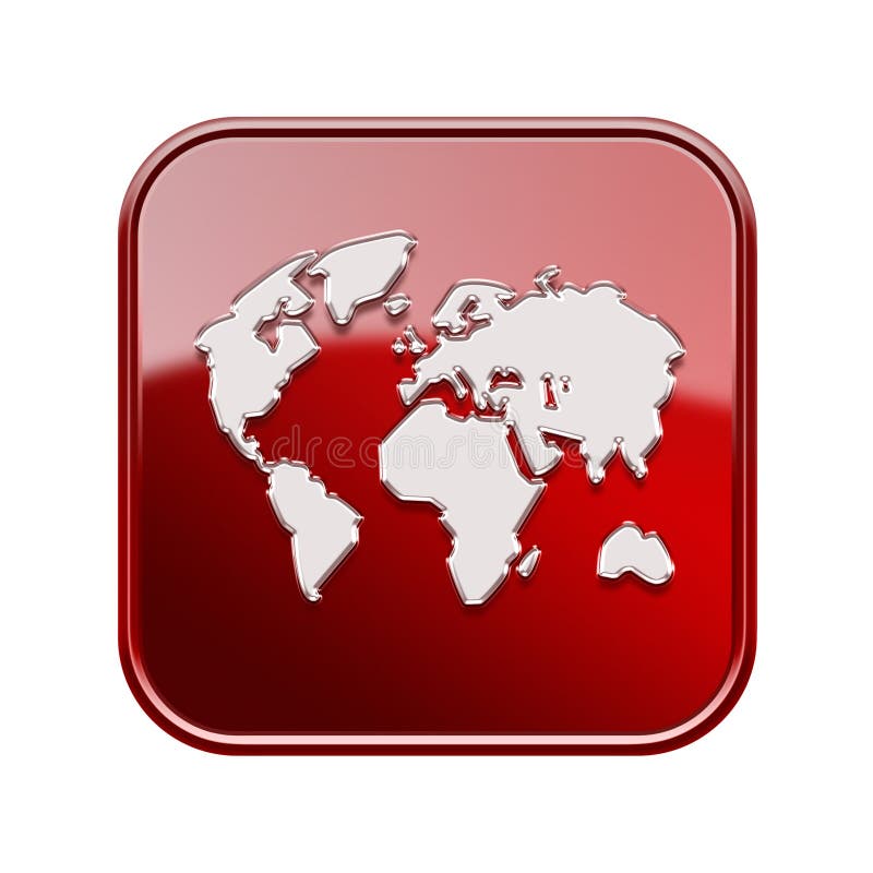 World Map and glossy icons stock vector. Illustration of symbol - 123442213