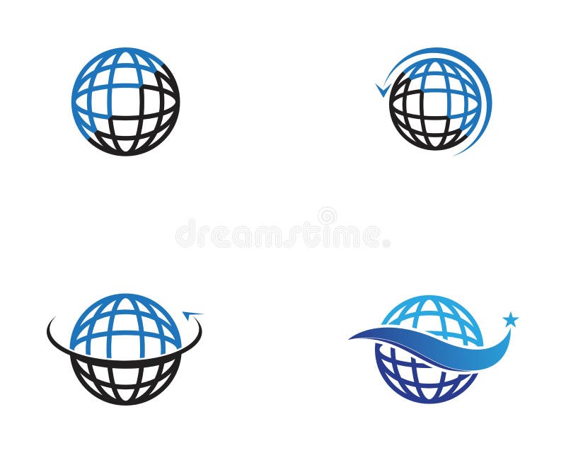 World Icon Logo Design Vector Illustration Stock Vector - Illustration ...