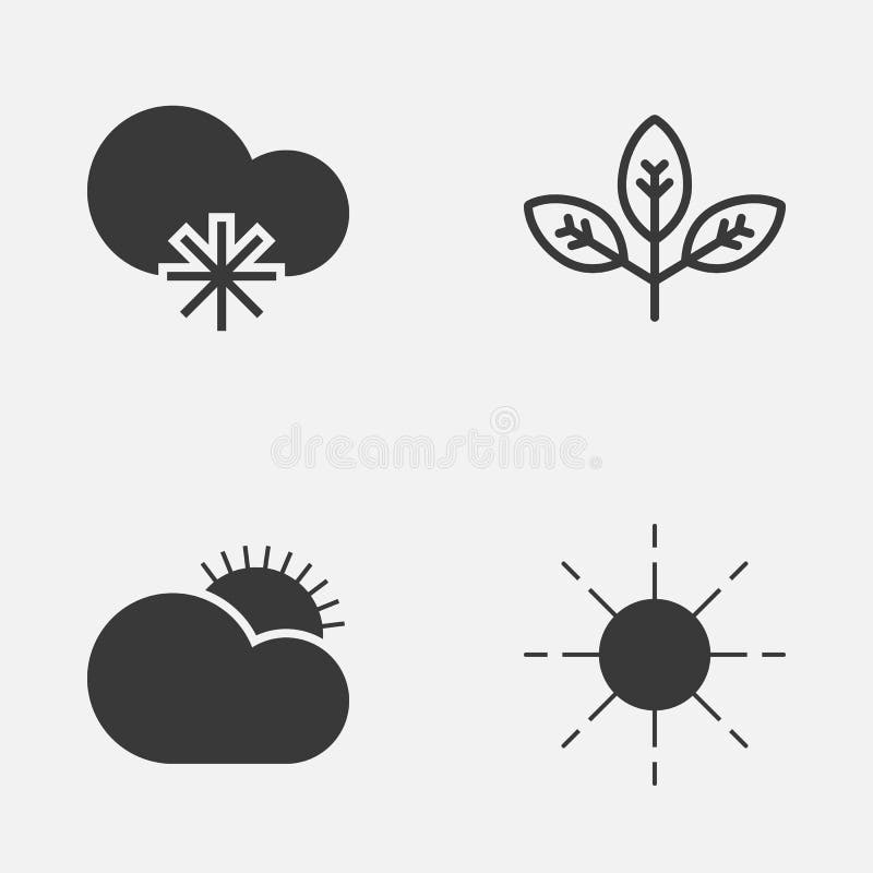 World Icons Set. Collection of Sprout Stock Vector - Illustration of ...