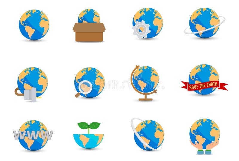 World Icons Set stock vector. Illustration of collection - 50916897