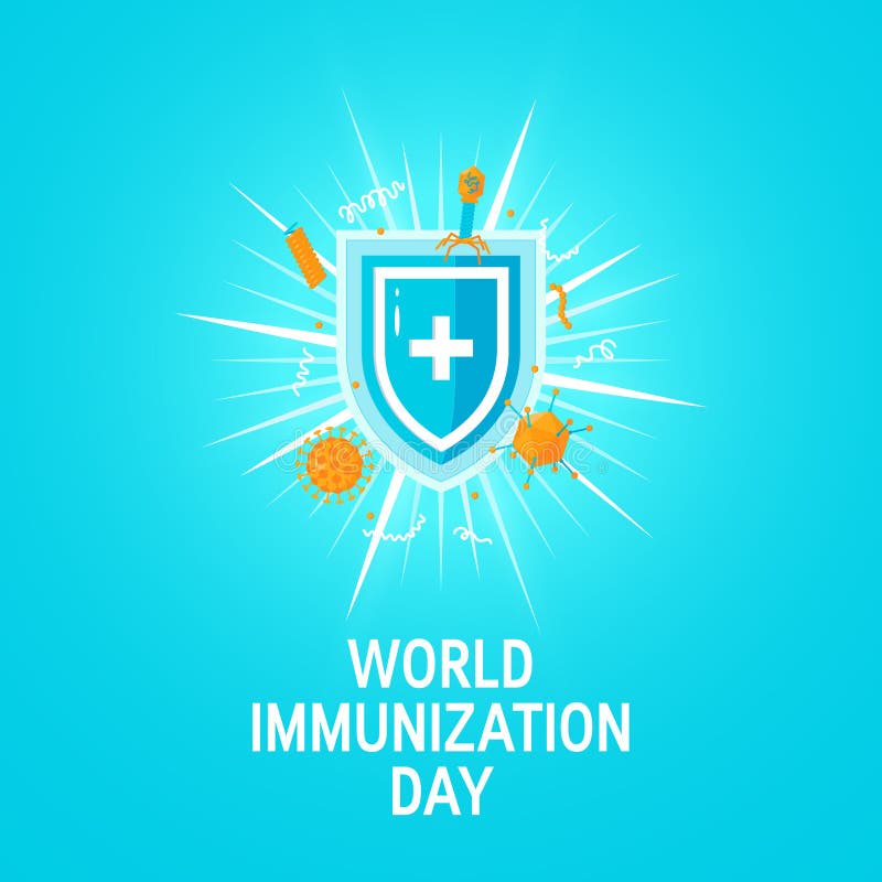 World Immunization Week Concept, Flat Vector Design Stock Vector ...