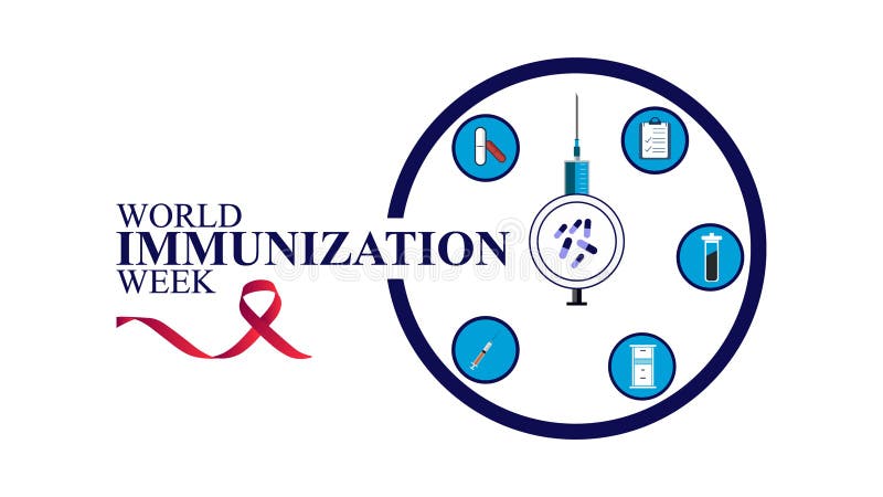World Immunization Week Vaccines Save Lives Stock Illustration ...
