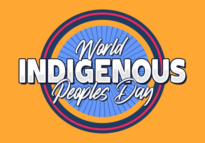 World Indigenous Peoples Day Background Template Hand Drawn Cartoon ...