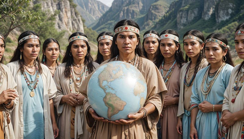 World Indigenous Peoples Day Concept of Earth As Our Shared Home Stock ...