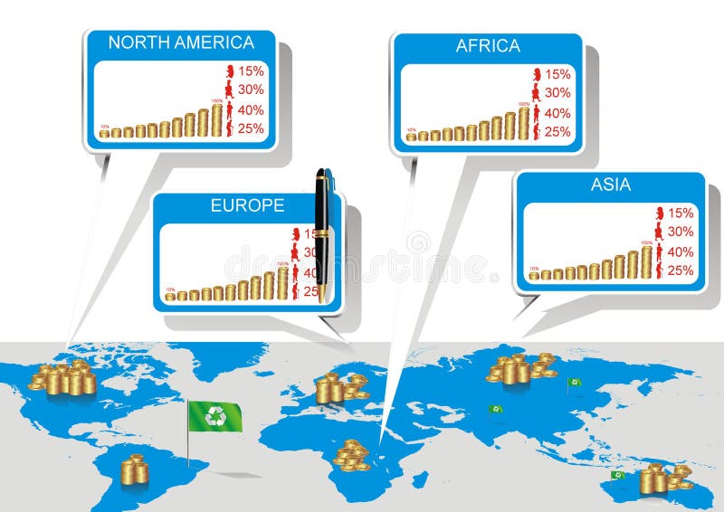 World Info Graph Vector Illustration Stock Vector - Illustration of ...