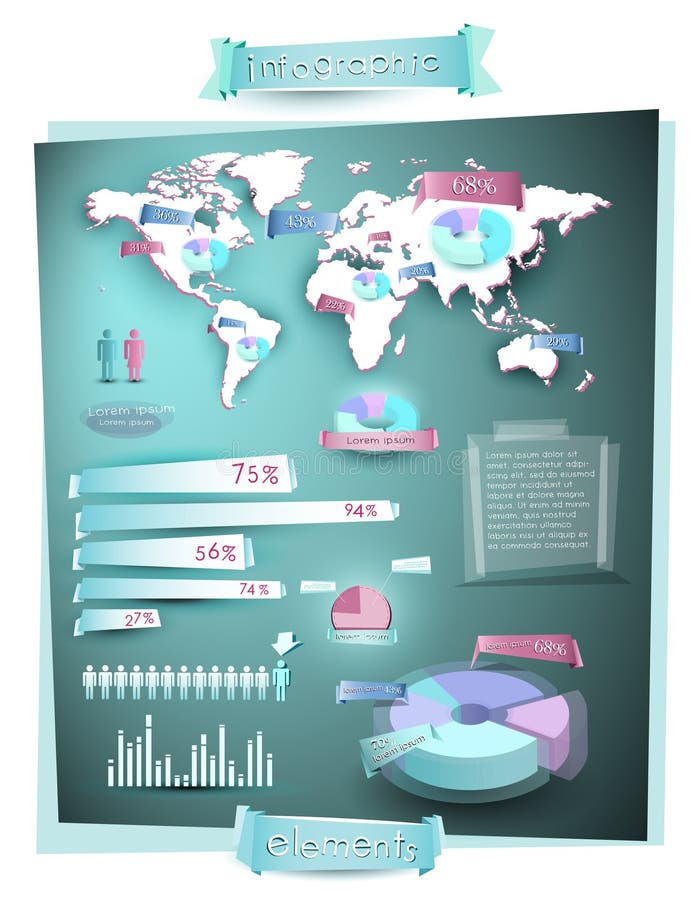 World info graphic stock vector. Illustration of background - 49497516
