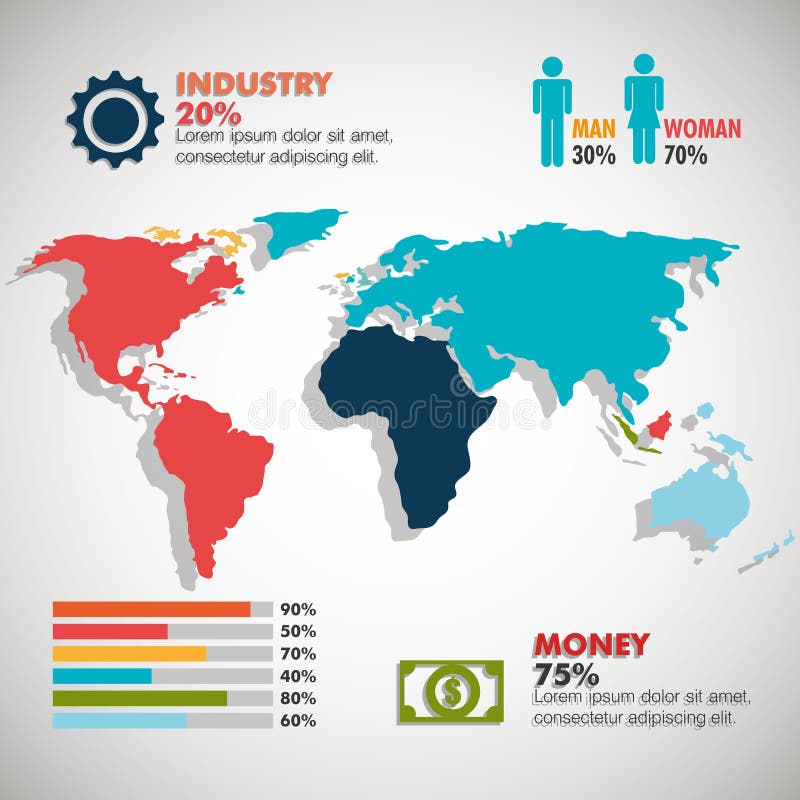 World infographic design. stock vector. Illustration of graph - 58873356
