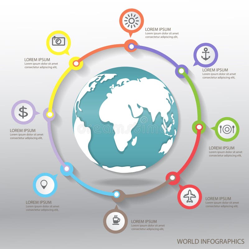 World infographics stock vector. Illustration of presentation - 53975159