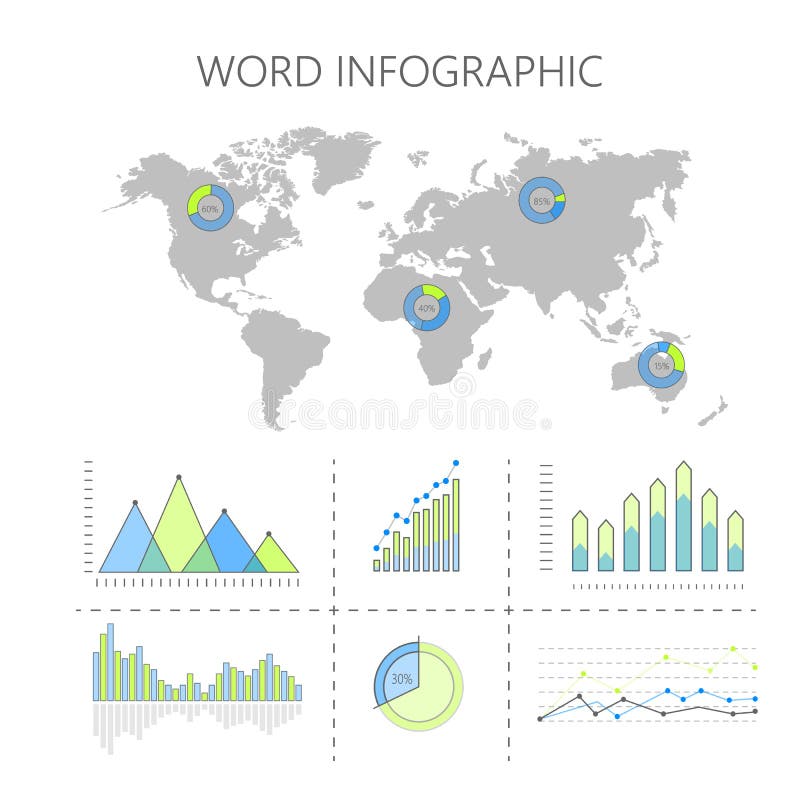 Infographic with Curves, Increasing Data Results Stock Vector ...