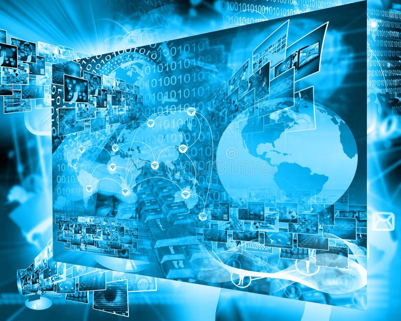 Internet Multimedia Server stock photo. Image of database - 47542046