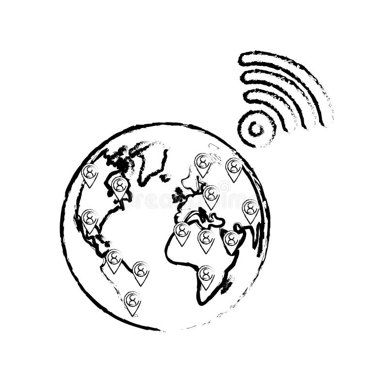 World internet connection stock vector. Illustration of planet - 83240963