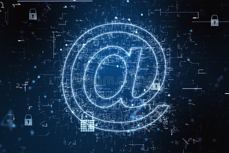 World Internet Mail Technology with Digital Email Symbol Made from ...