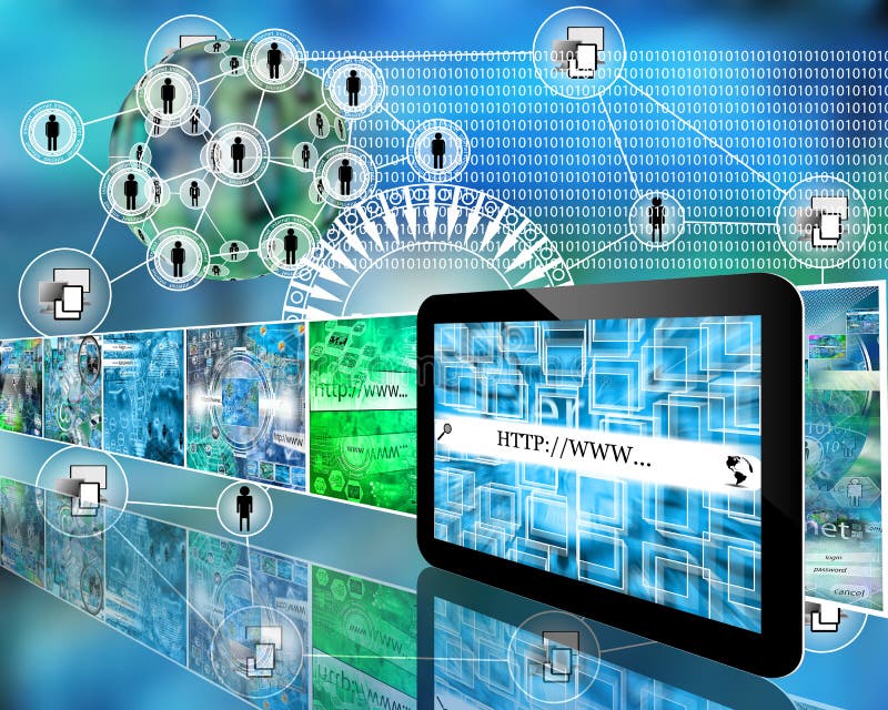 World of internet stock illustration. Illustration of business - 65088569