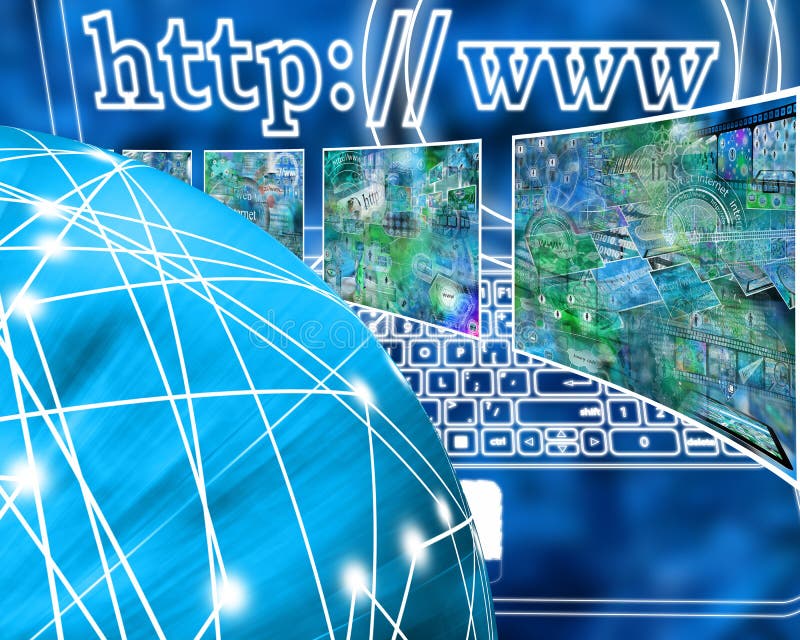 World of internet stock illustration. Illustration of keyboard - 93517525