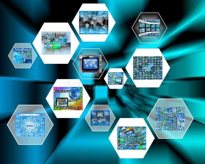 World of internet stock illustration. Illustration of monitor - 94739280