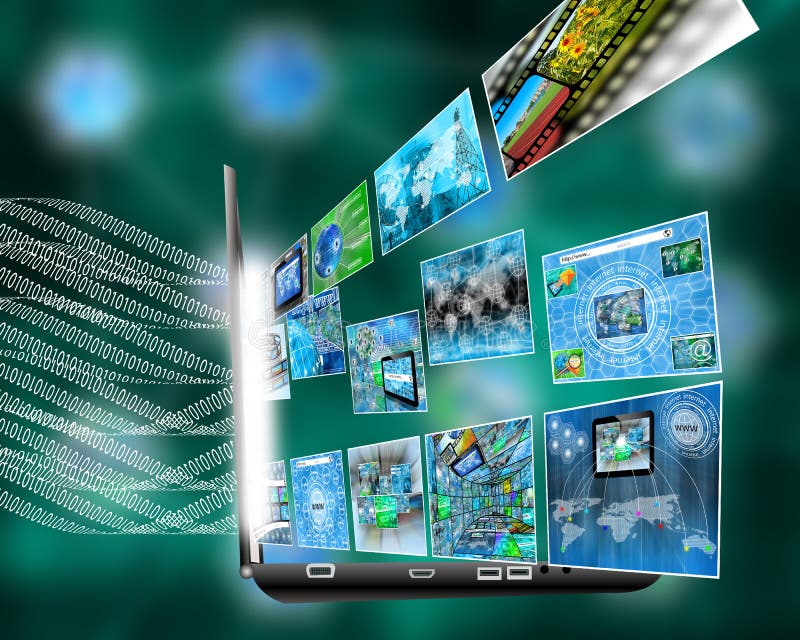 World of internet stock illustration. Illustration of people - 94739359