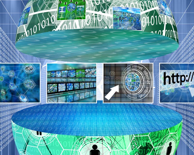 World of internet stock illustration. Illustration of screen - 94740677