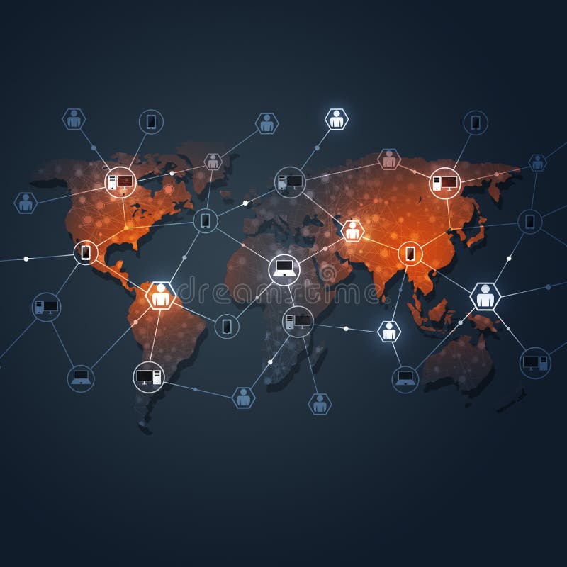 World Internet Connections stock illustration. Illustration of ...