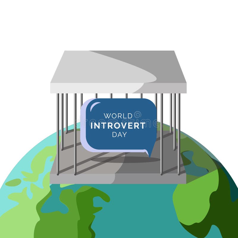 World Introvert Day Vector Illustration Stock Vector - Illustration of ...