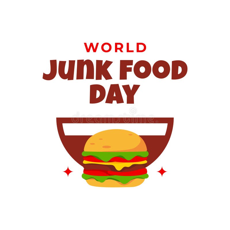 World Junk Food Day Design Illustration Stock Vector - Illustration of ...
