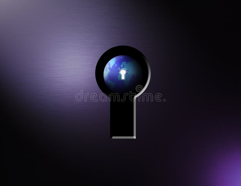 World keyhole stock illustration. Illustration of planet - 127809874