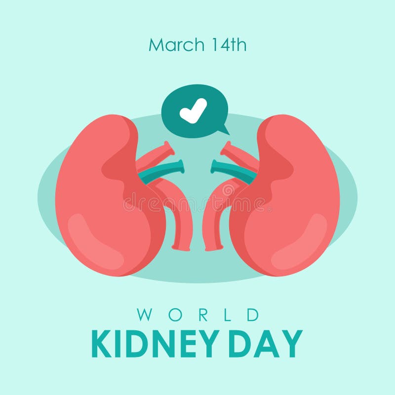 World Kidney Day Poster Template Vector Stock Illustration ...