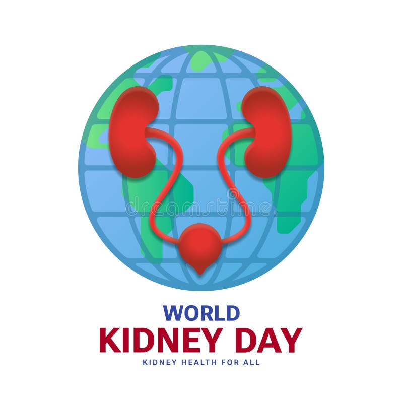World Kidney Day - Red Kidney Sign in Circle Globe World Vector Design ...