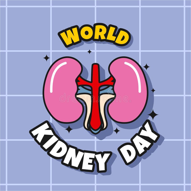 World Kidney Day Retro Style Vector Design Stock Vector - Illustration ...