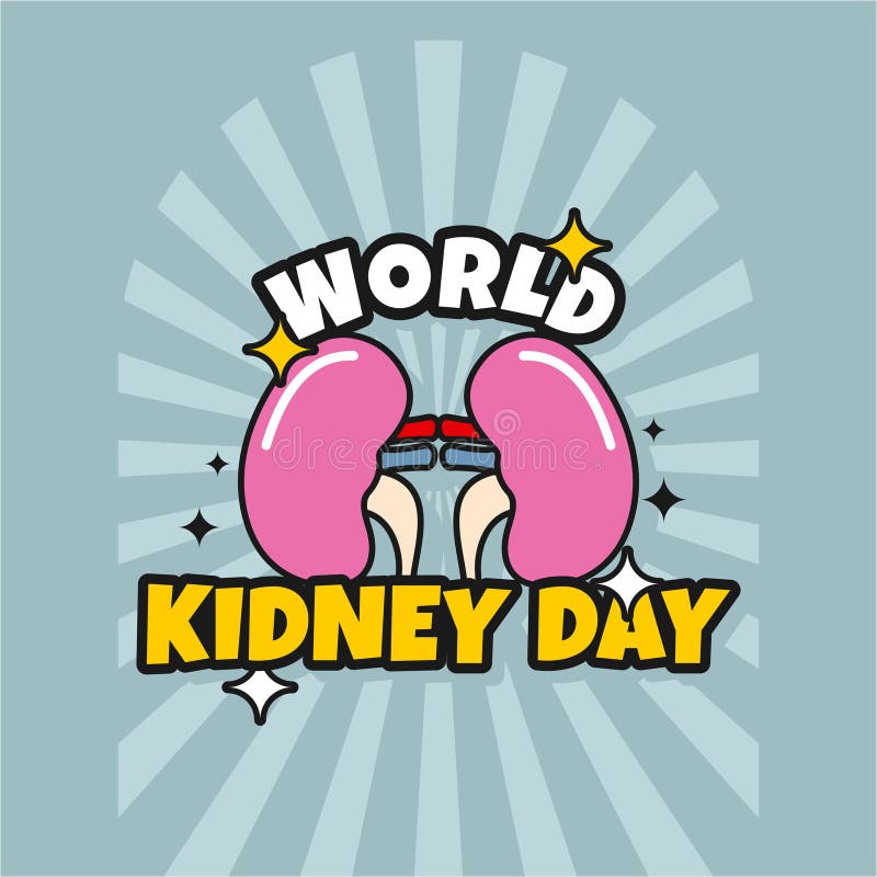 World Kidney Day Retro Style Vector Design Stock Vector - Illustration ...