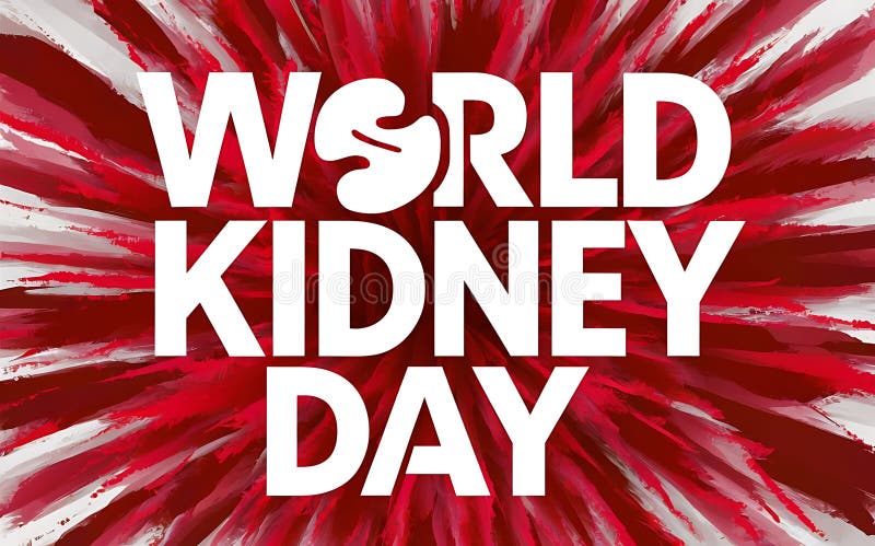 World Kidney Day Typography Over Abstract Red and White Background ...