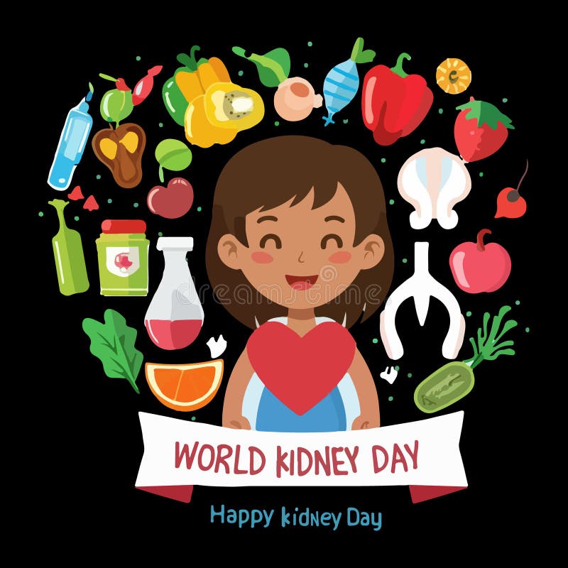 World Kidney Day Vector Illustration Poster Banner Background Stock ...