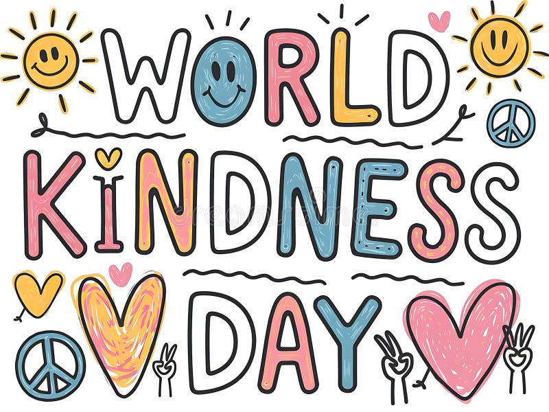 World Kindness Day in Doodle Style Illustration Stock Illustration - Illustration of paper ...
