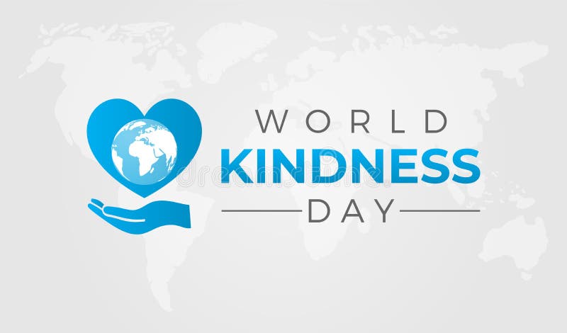 World Kindness Day Blue Illustration Background Stock Vector ...