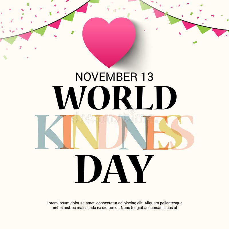 World Kindness Day Blue Banner with Icon Stock Vector - Illustration of ...