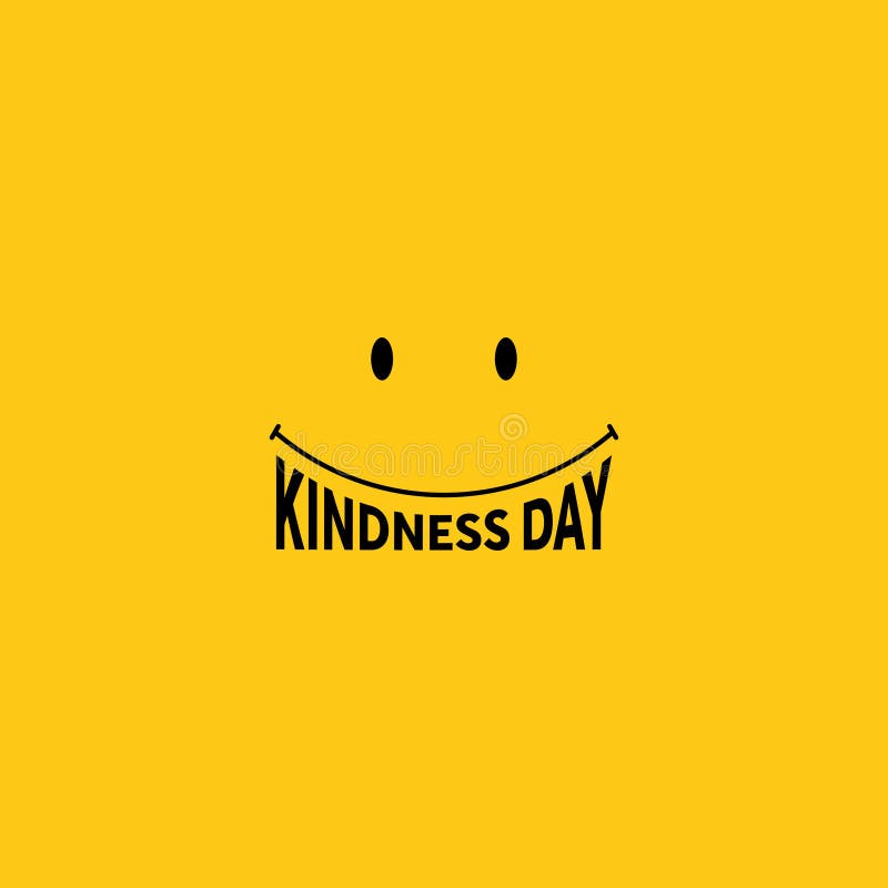 World Kindness Day, Simple Design with Smile Icon Stock Vector ...