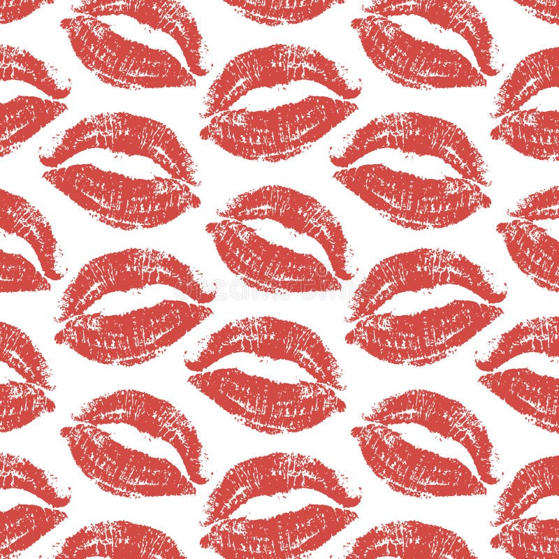 World Kiss Day. Pattern Lips Pomade Stock Illustration - Illustration ...
