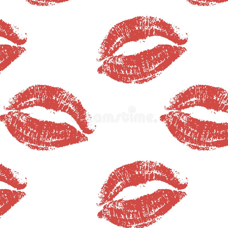World Kiss Day. Pattern Lips Pomade Stock Illustration - Illustration ...