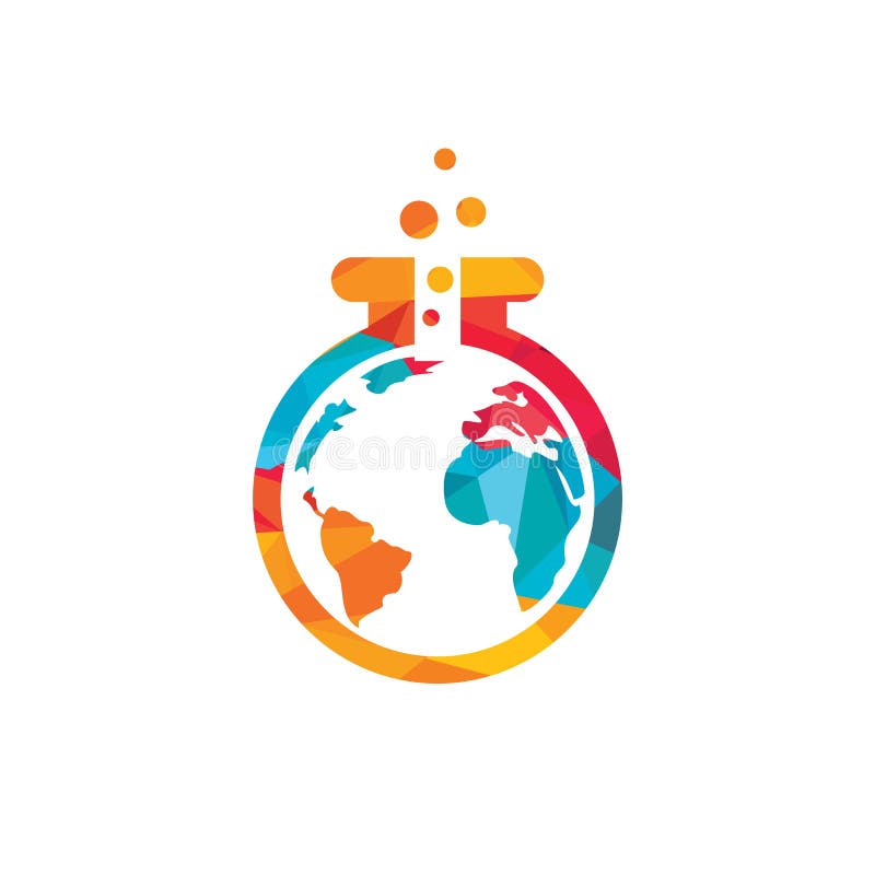 World Lab Vector Logo Design Template. Stock Vector - Illustration of ...