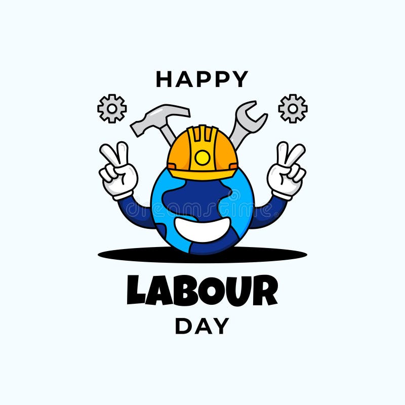 World Labour Day Illustration with Groovy Style Stock Vector ...