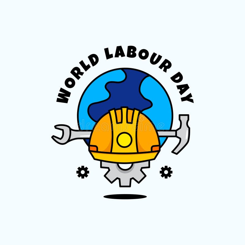 World Labour Day Illustration with Groovy Style Stock Vector ...