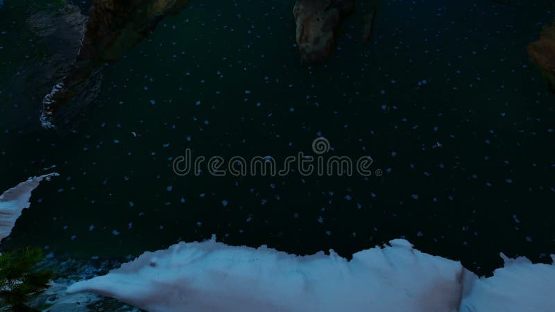 World Lake Island in Open Ocean at Night Stock Footage - Video of deep ...