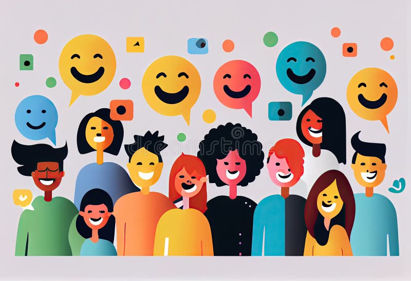 World Laughter Day Flat Colored Design of Happy People, Graphic Design ...