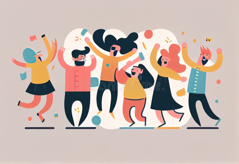 World Laughter Day Flat Colored Design of Happy People, Graphic Design ...