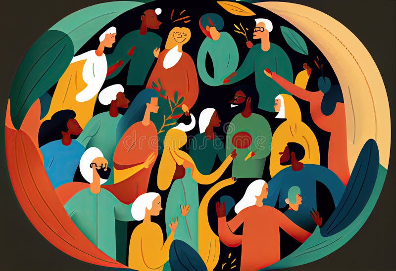 World Laughter Day Flat Colored Design of Happy People, Graphic Design ...